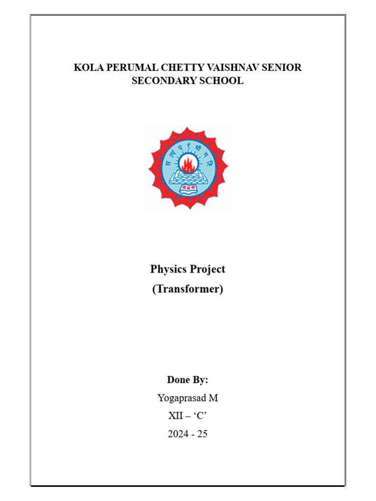 Physics - Transformer - Yoga - Final | PDF | Transformer | Inductor