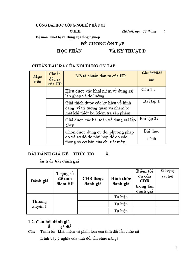 De Cuong On Tap Dung Sai - New | PDF