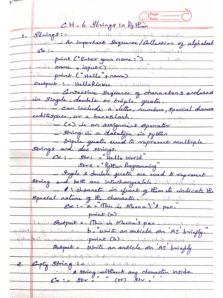 Chapter 6 - Strings Part 1 | PDF