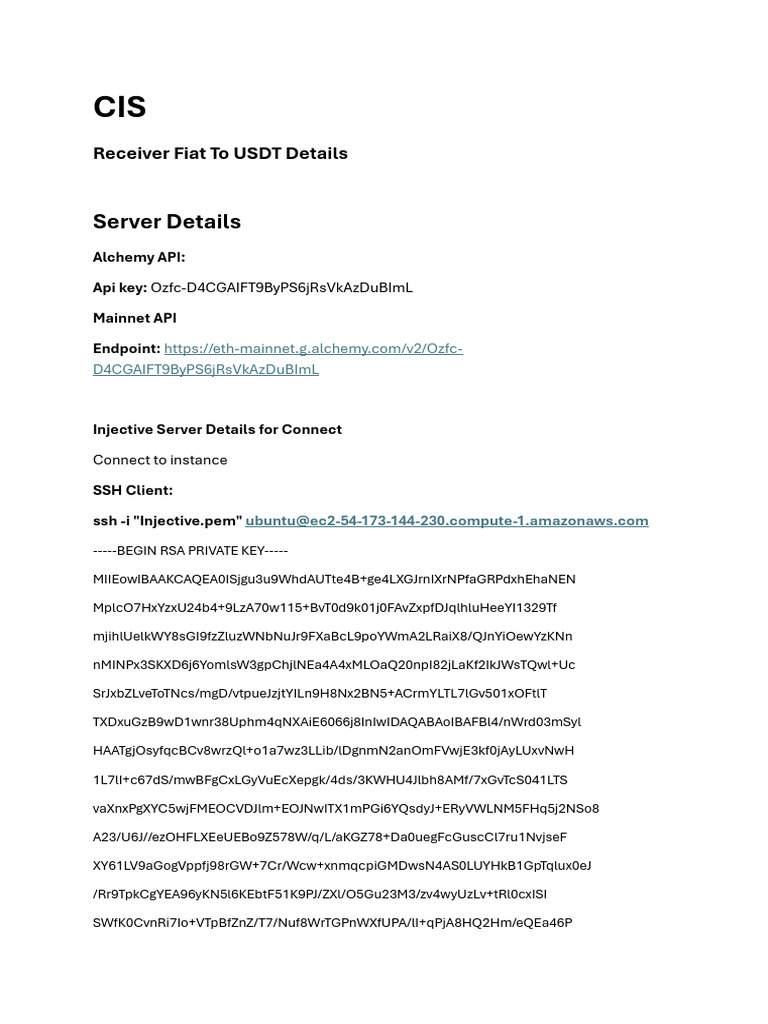 CIS Receiver Server Details | PDF | Network Protocols | Network ...