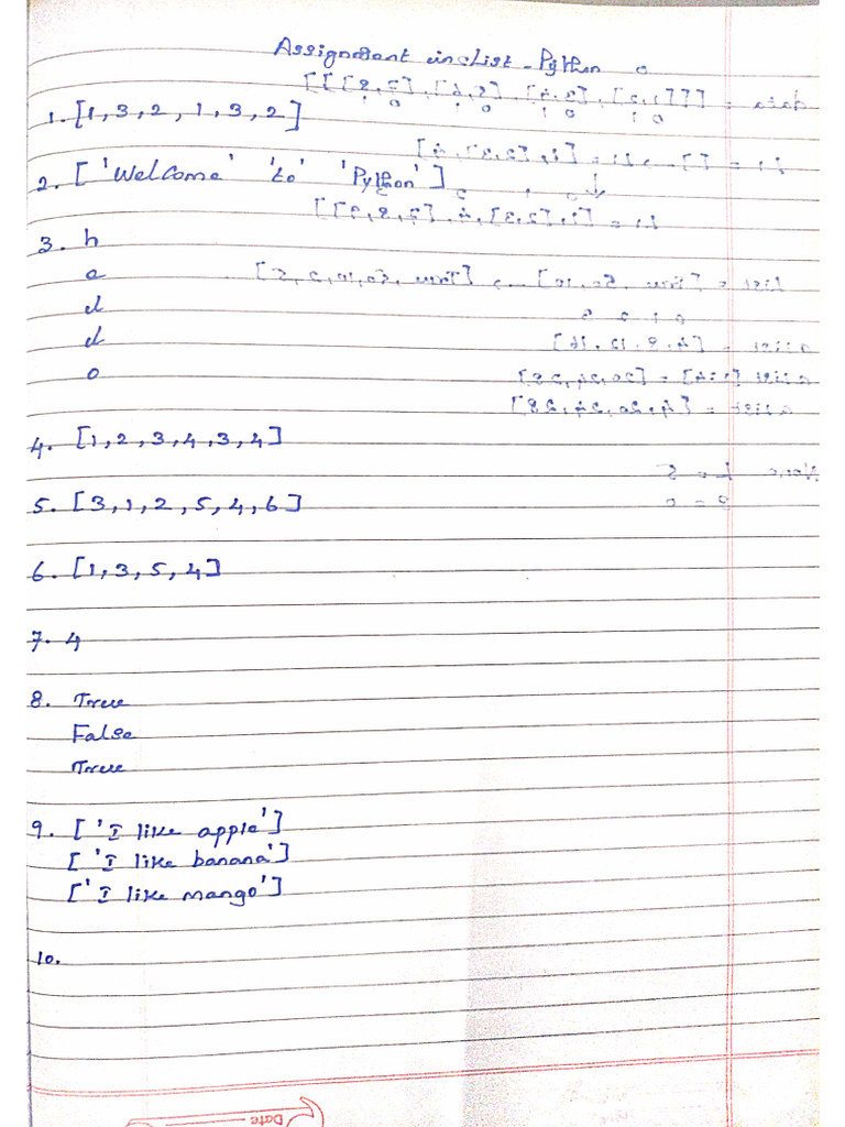 List Assignment | PDF