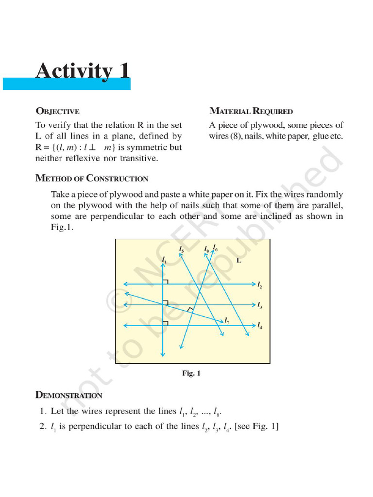 Class 12th (Maths) Lab Activities | PDF