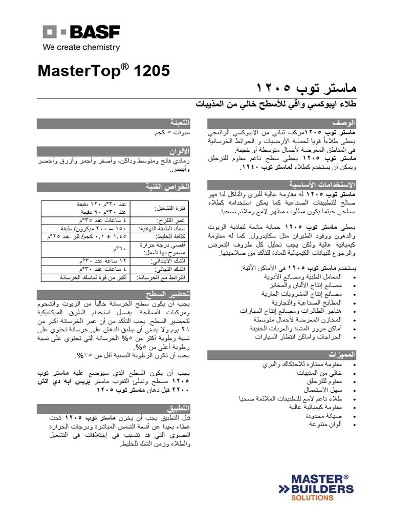 Master Top 1205 | PDF