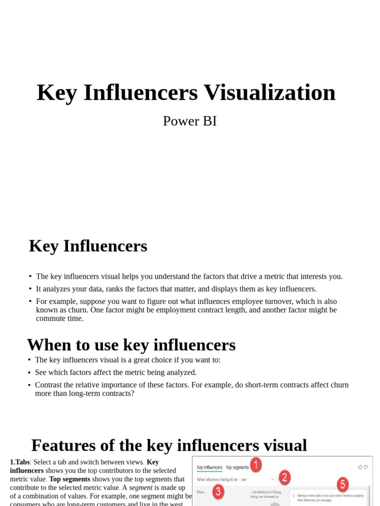 Key Influencers Visualization | PDF