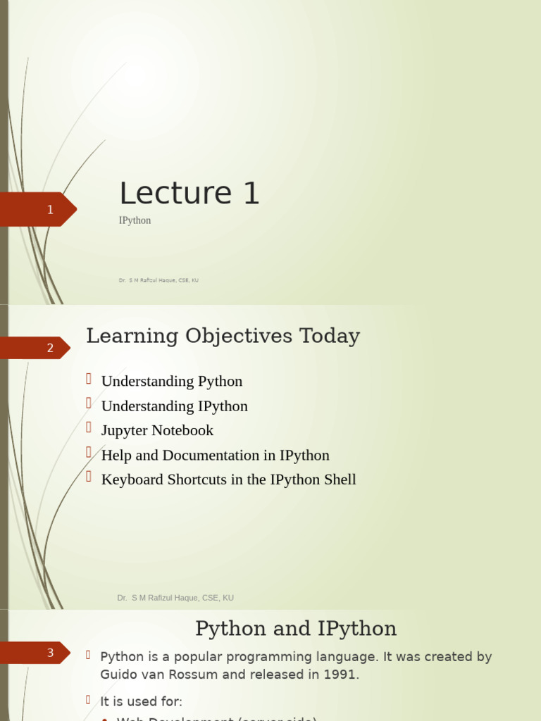 Lecture 1 EDGE Python Data Science | PDF | Python (Programming Language) | Shell (Computing)