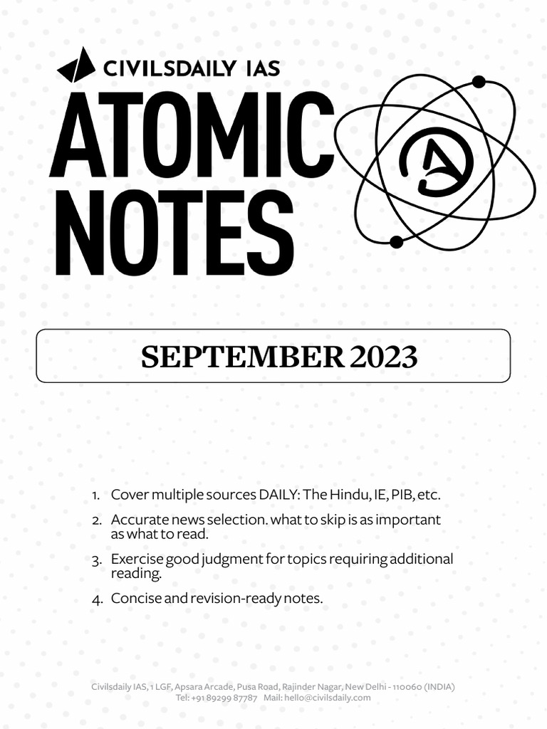 Atomic Notes - September Civilsdaily | PDF | Green Revolution