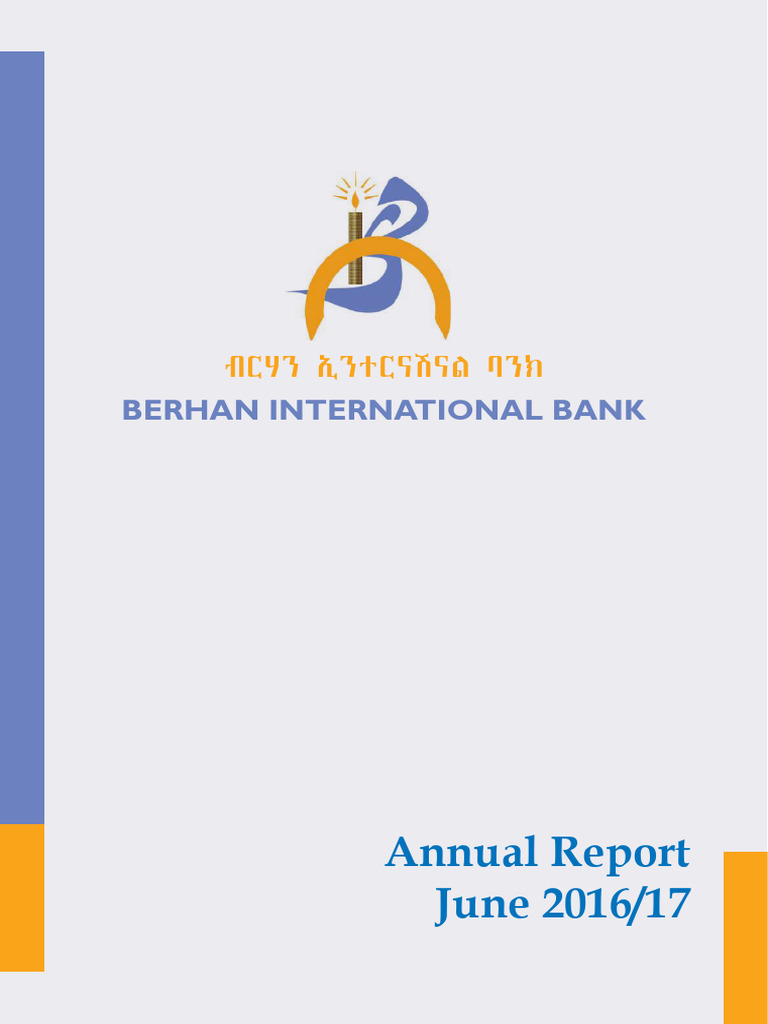Berhan International Bank Annual Report 2016/17 | PDF | Banks | Ethiopia