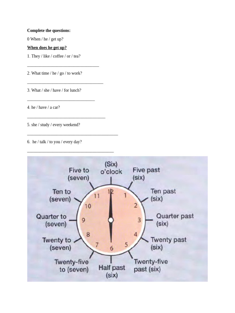 Pres Simple Questions. Answers | PDF