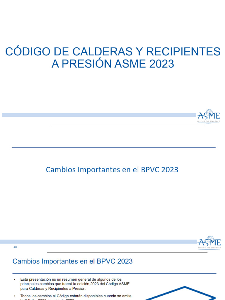 ASME BPVC Key Changes 2023 Spanish | PDF