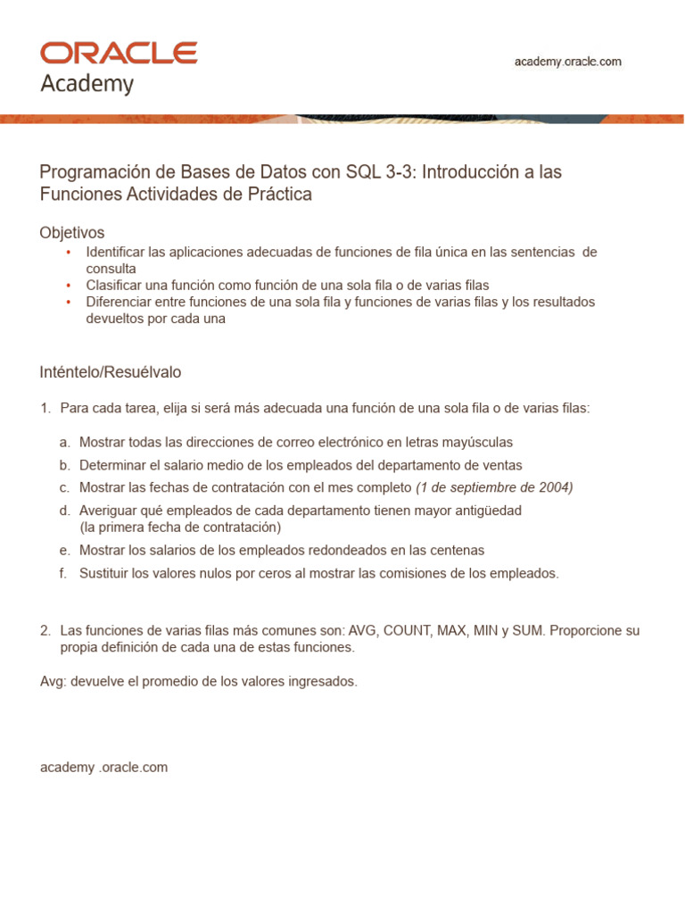 DP3 - 3 RealizadO | PDF