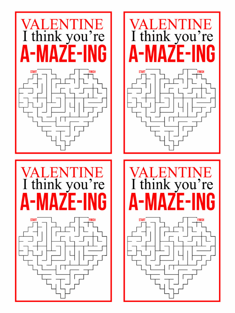 A MAZE ING Valentine Sheet 1 | PDF