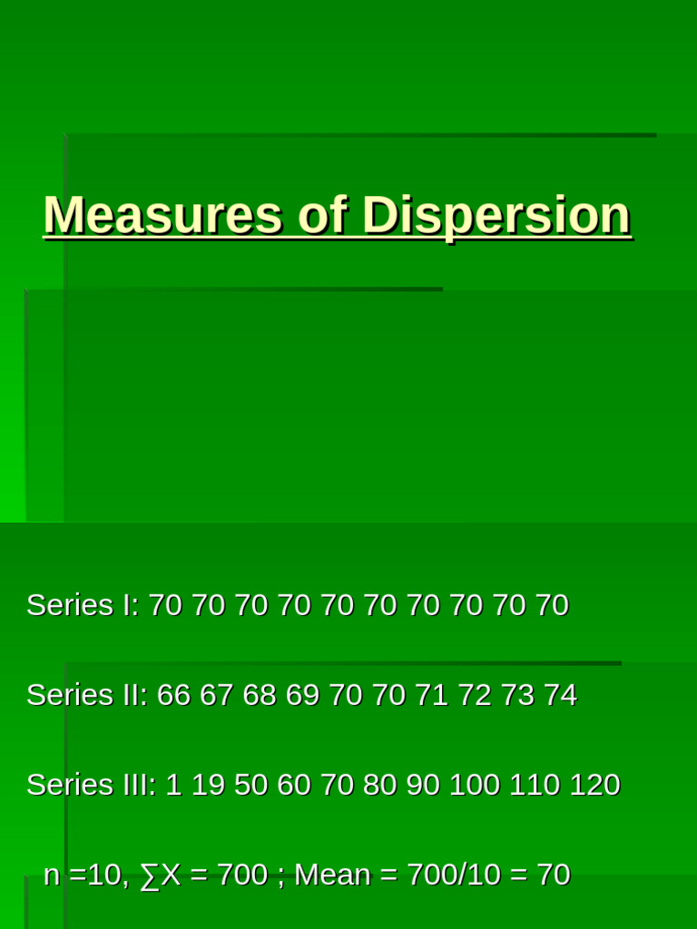 Measures of Dispersion and Variability | PDF | Quartile | Standard ...