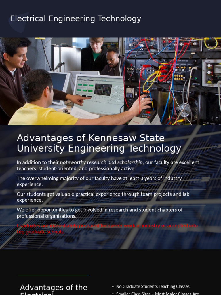 KSU Electrical Engineering Technology Overview | PDF | Engineering