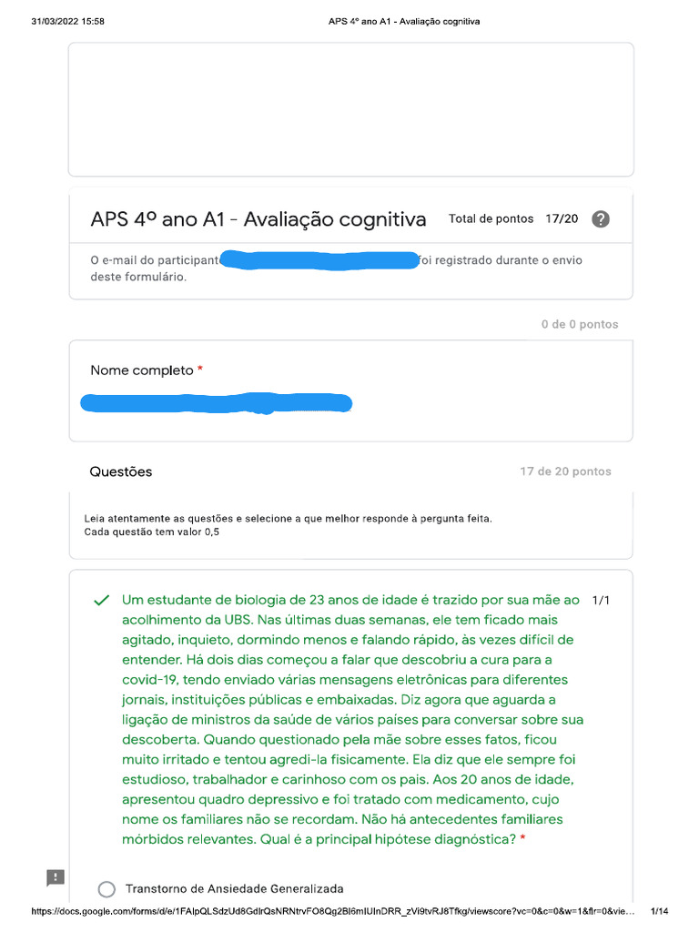 Prova APS - 4º Ano - 2022 | PDF