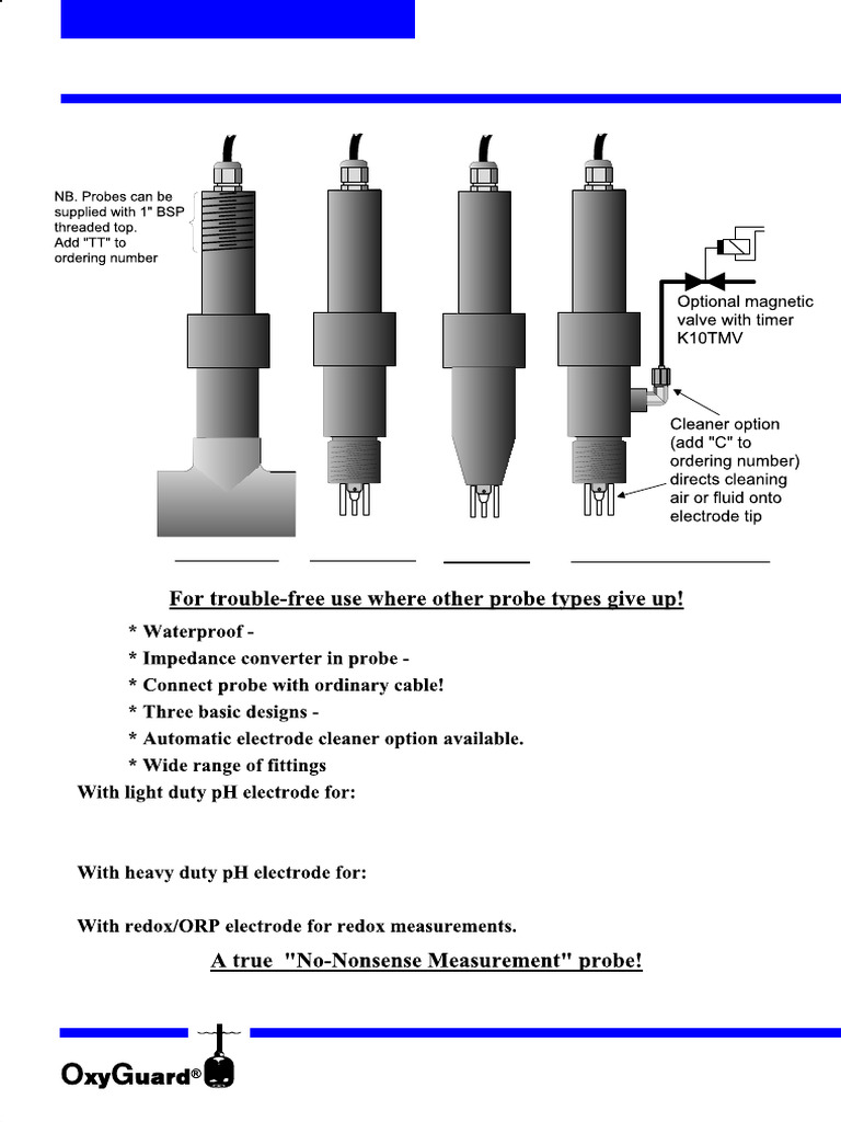 OxyGuard pH and Redox Probes Overview | PDF | Ph | Buffer Solution