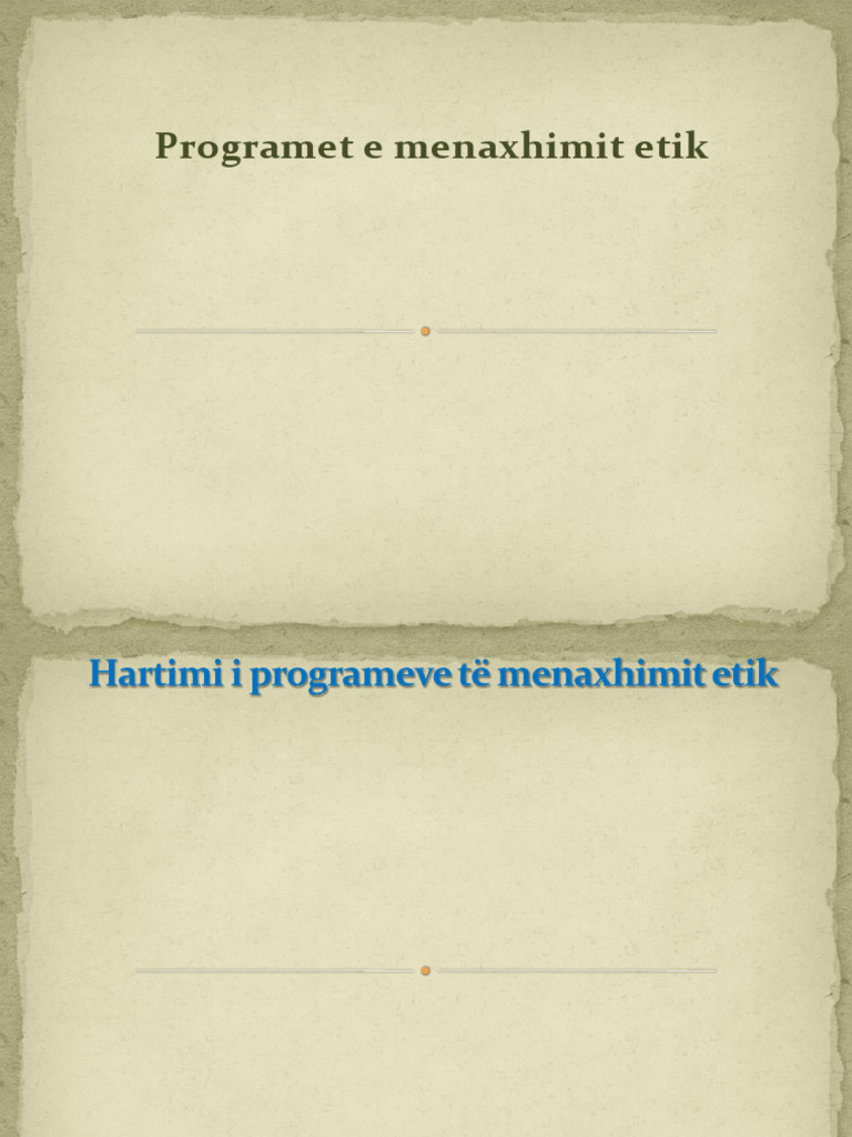 Programet e Menaxhimit Etik | PDF