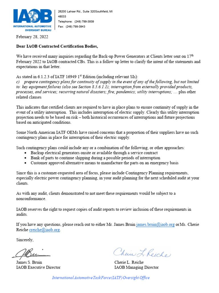 Utility Interruption Contingency Plans28feb22 | PDF