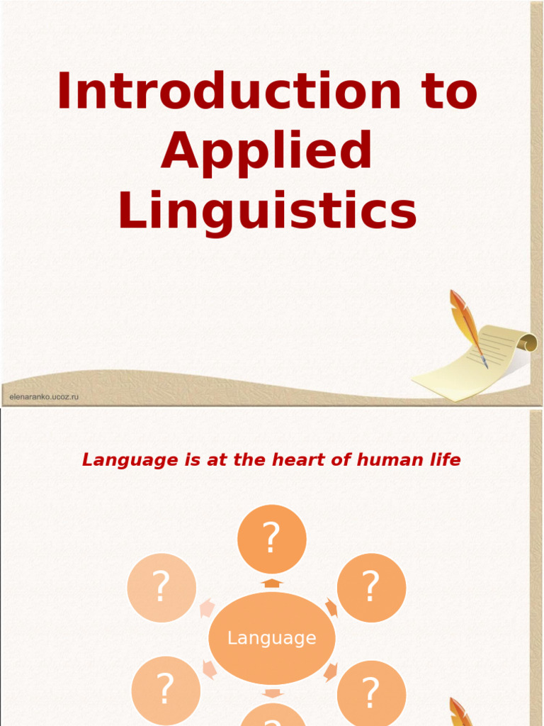 Introduction To Applied Linguistics | PDF | Linguistics | Human ...