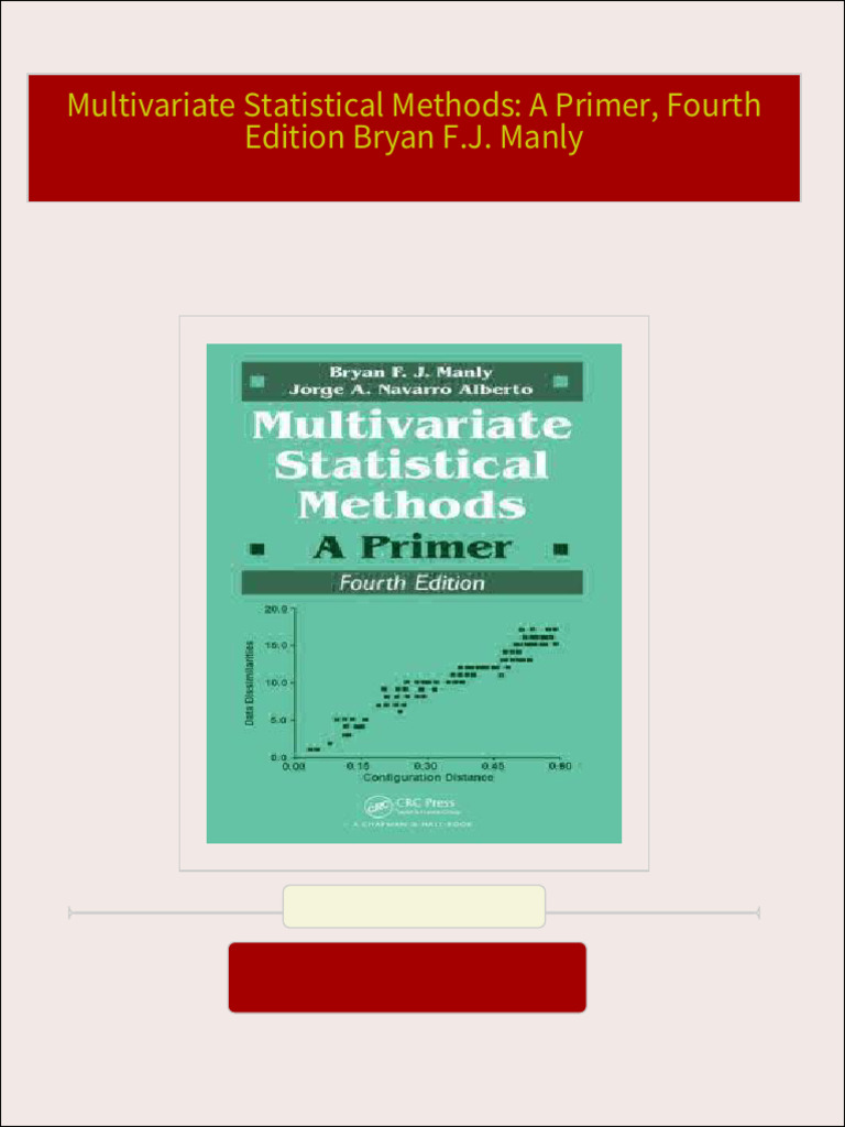 Multivariate Statistical Methods: A Primer, Fourth Edition Bryan F.J ...