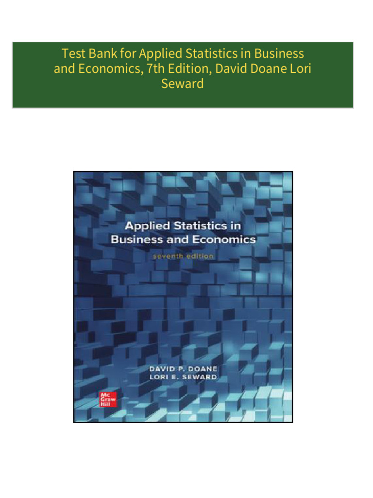 Instant Download Test Bank For Applied Statistics in Business and ...