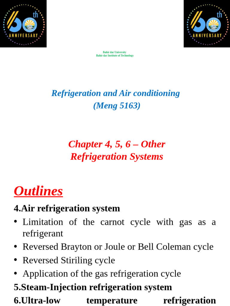 Chapter 4,5,6 Other Refrigeration Systems | PDF | Refrigeration | Jet Engine