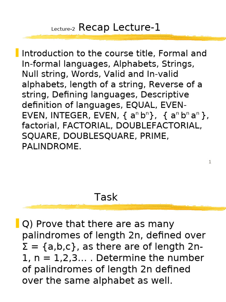 TOA Lesson 02 | PDF | String (Computer Science) | Numbers