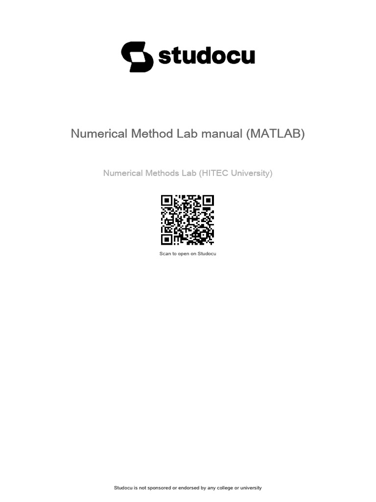 Numerical Method Lab Manual Matlab | PDF | Rectangle | Ellipse Numerical Method Lab Manual Matlab | PDF | Rectangle | Ellipse