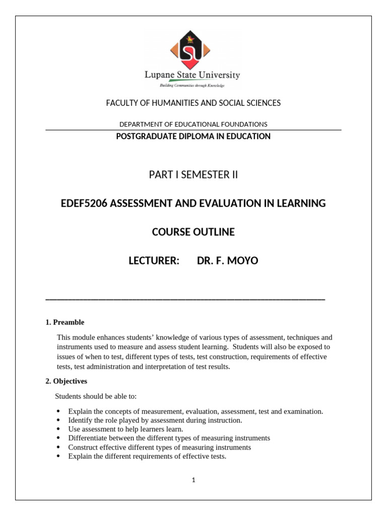 Assessment and Evaluation in Education | PDF | Educational Assessment ...