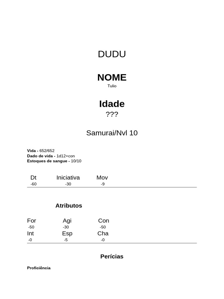 Ficha Dudu one shots | PDF