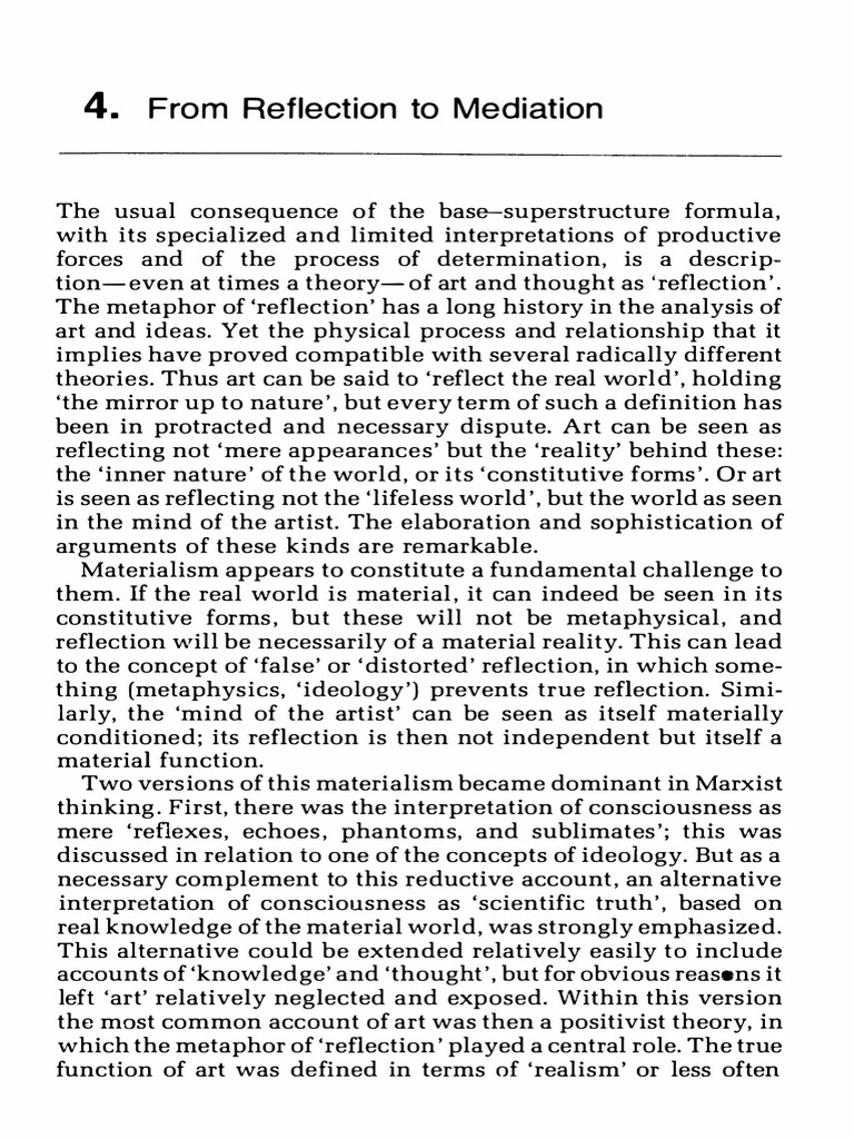 From Reflection To Meditation | PDF | Reality | Materialism