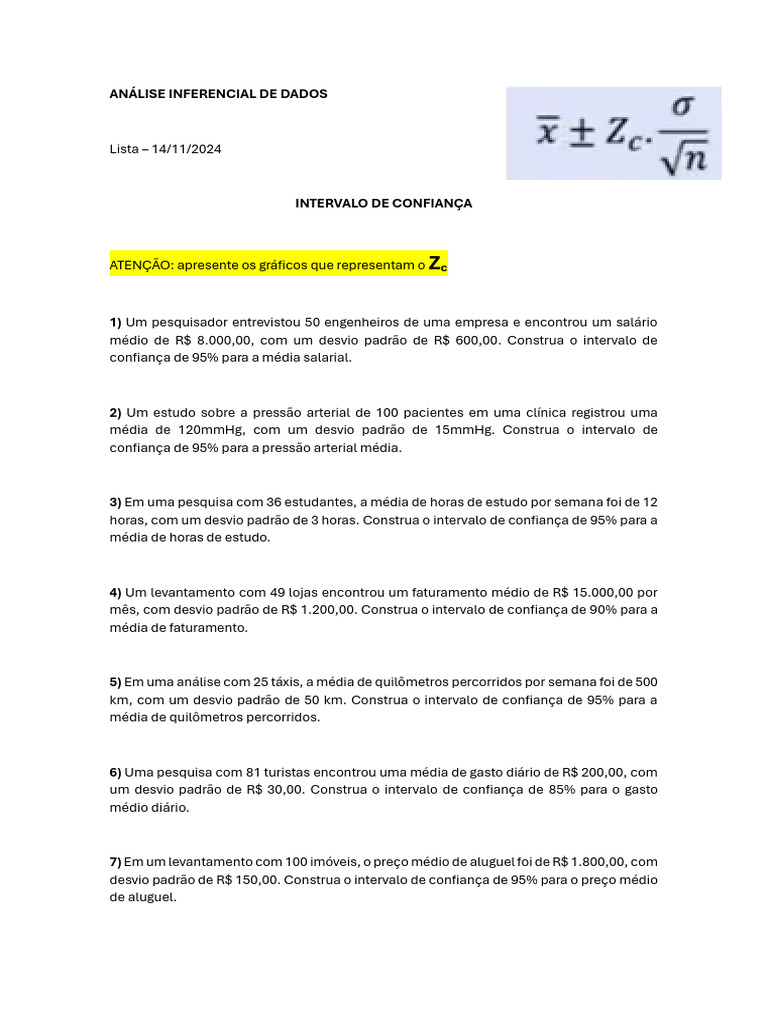 Lista+de+Exerc%C3%ADcios+10+-+14-11 | PDF