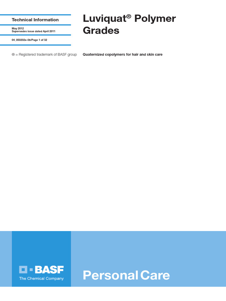 Luviquat TDS 2 | PDF | Shampoo | Chemical Substances