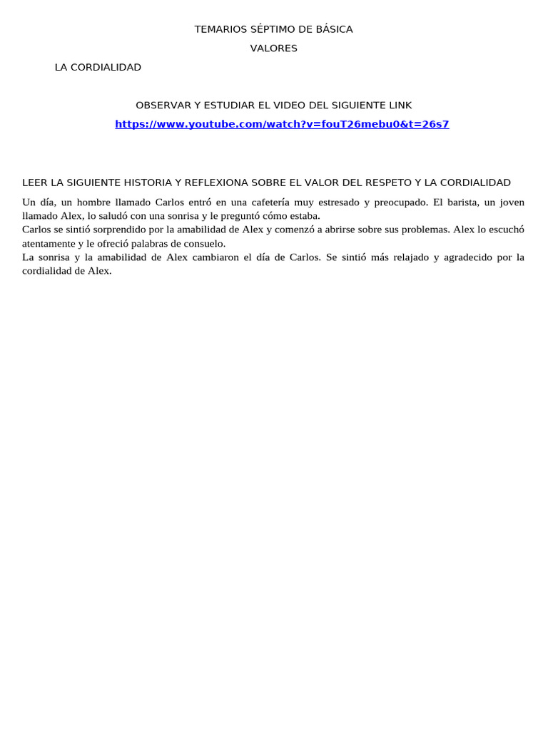 Temarios Séptimo de Básica | PDF