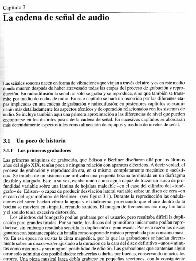 La Cadena de Señal de Audio | PDF