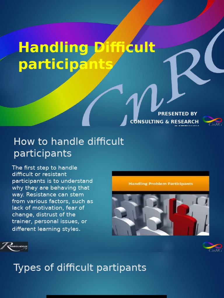 Handling difficult participants | PDF