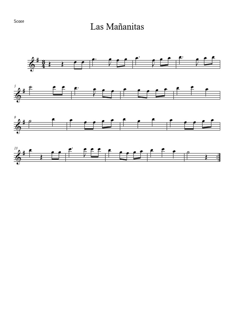 Las Mañanitas Sheet Music | PDF