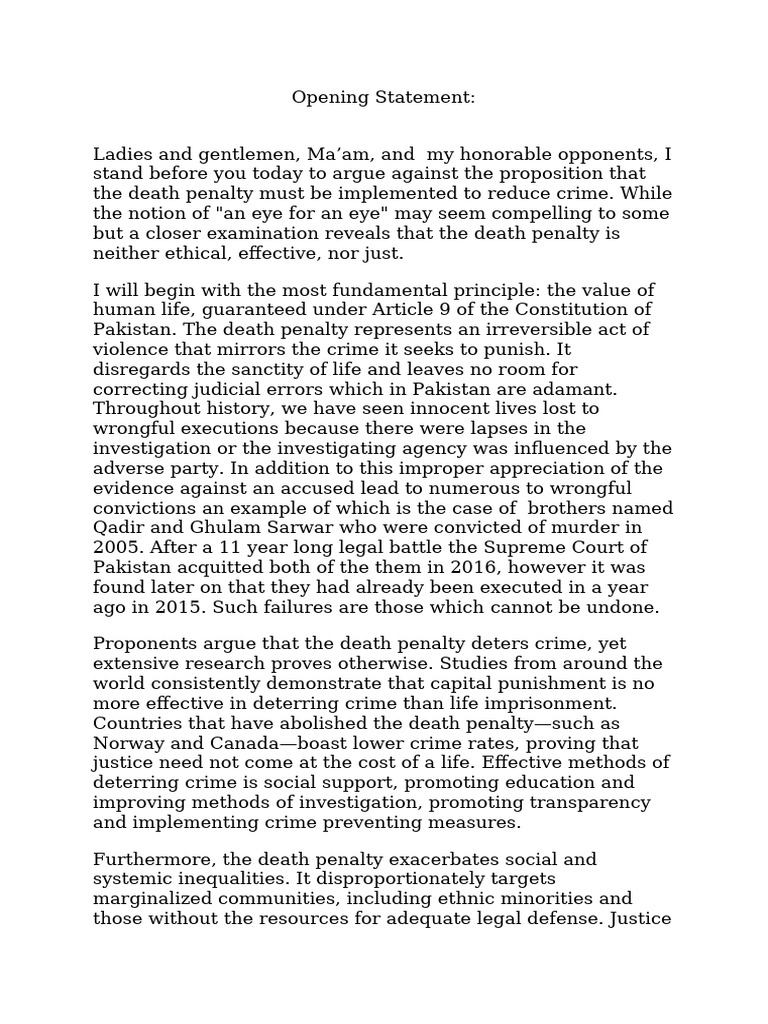 Death Penalty Debate. | PDF | Capital Punishment | Crimes