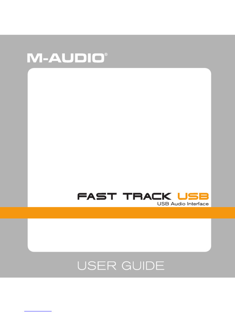 M-Audio Fast Track USB User Guide | PDF