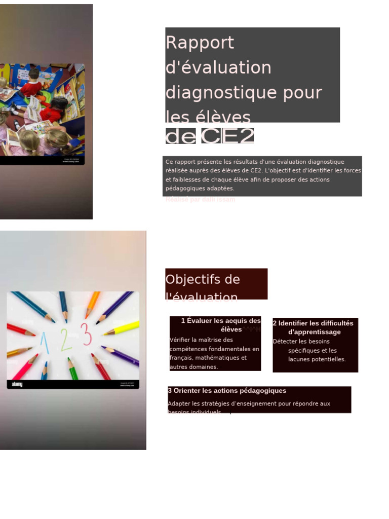 Rapport d'évaluation CE2 : Forces et faiblesses | PDF