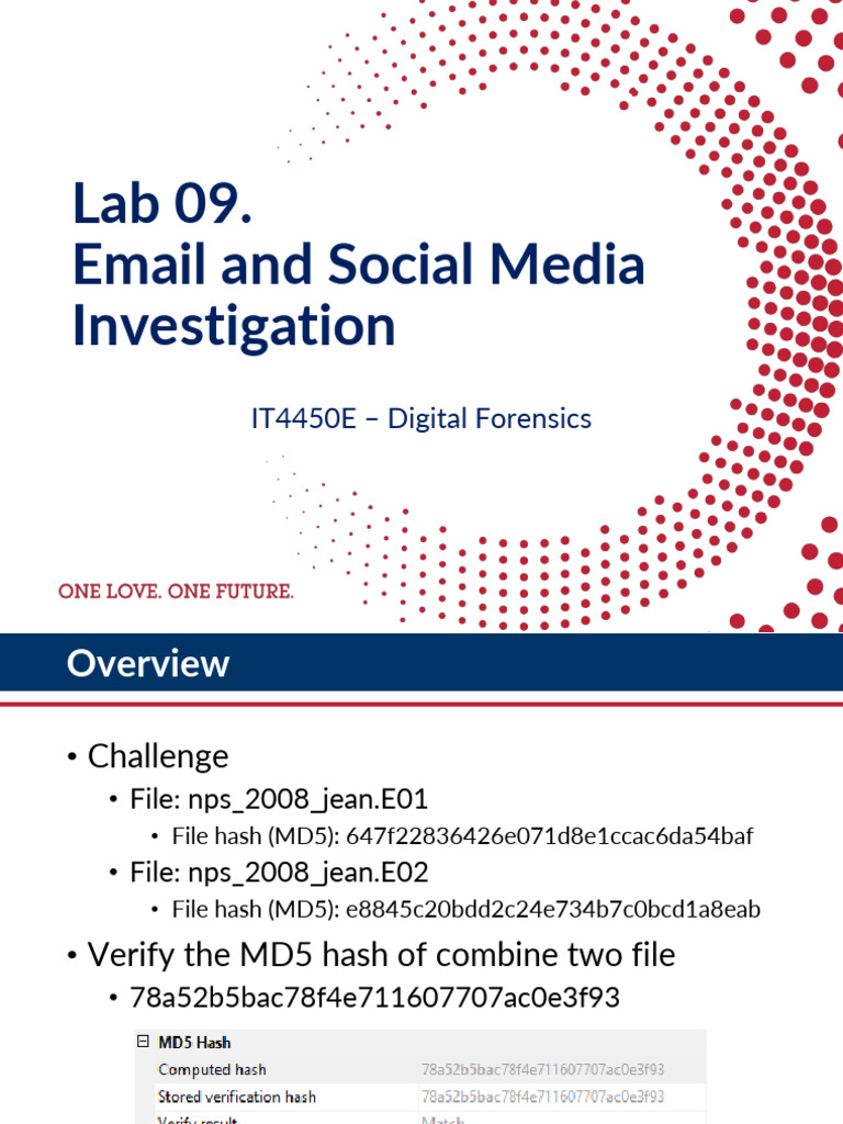 Lab09 Email Social Media Investigation | PDF | Microsoft Outlook | Microsoft Excel