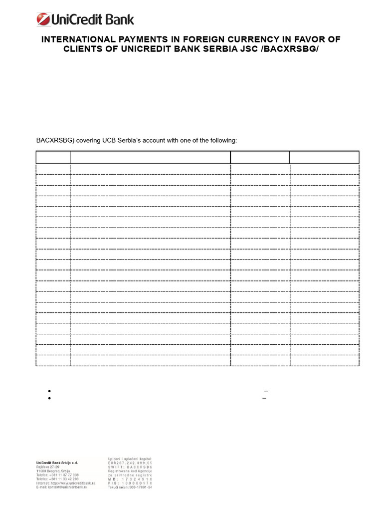 559328684-Instrukcije-za-priliv-iz-inostranstva-Mis-Sistem-doo | PDF | Banking Technology | Banking