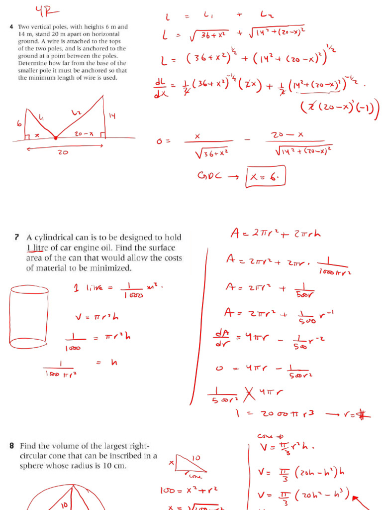 Dec 3 Implicit Differentiation Optimization HW Review | PDF