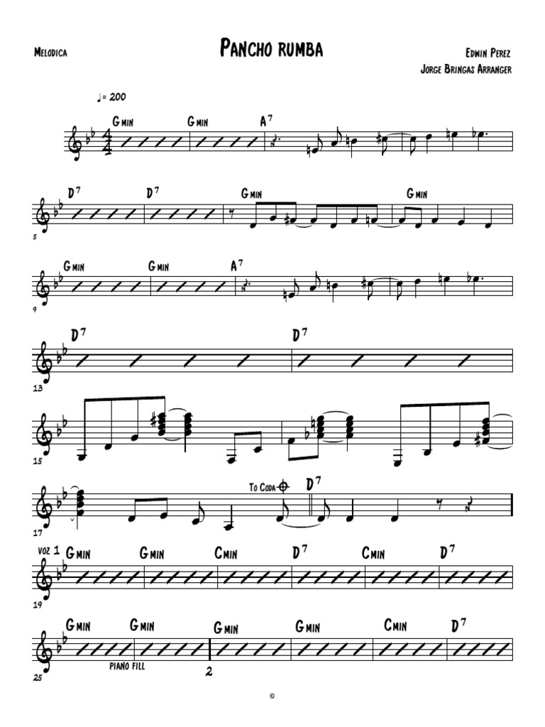 pancho rumba piano | PDF