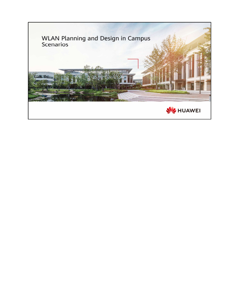 12 Campus Wireless Network Planning and Design (G11590164 - OTHZH A) | PDF