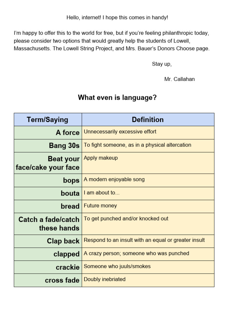 Generation Z Dictionary | PDF