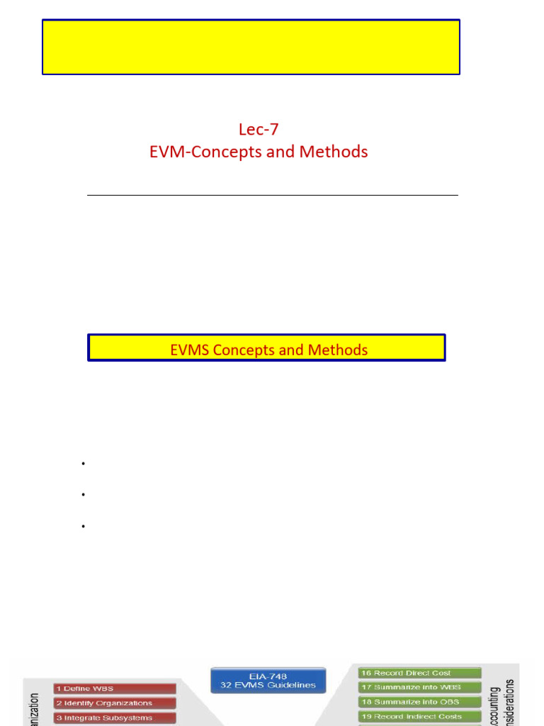 07. lec.-7-EVM_concepts and methods | PDF | Business
