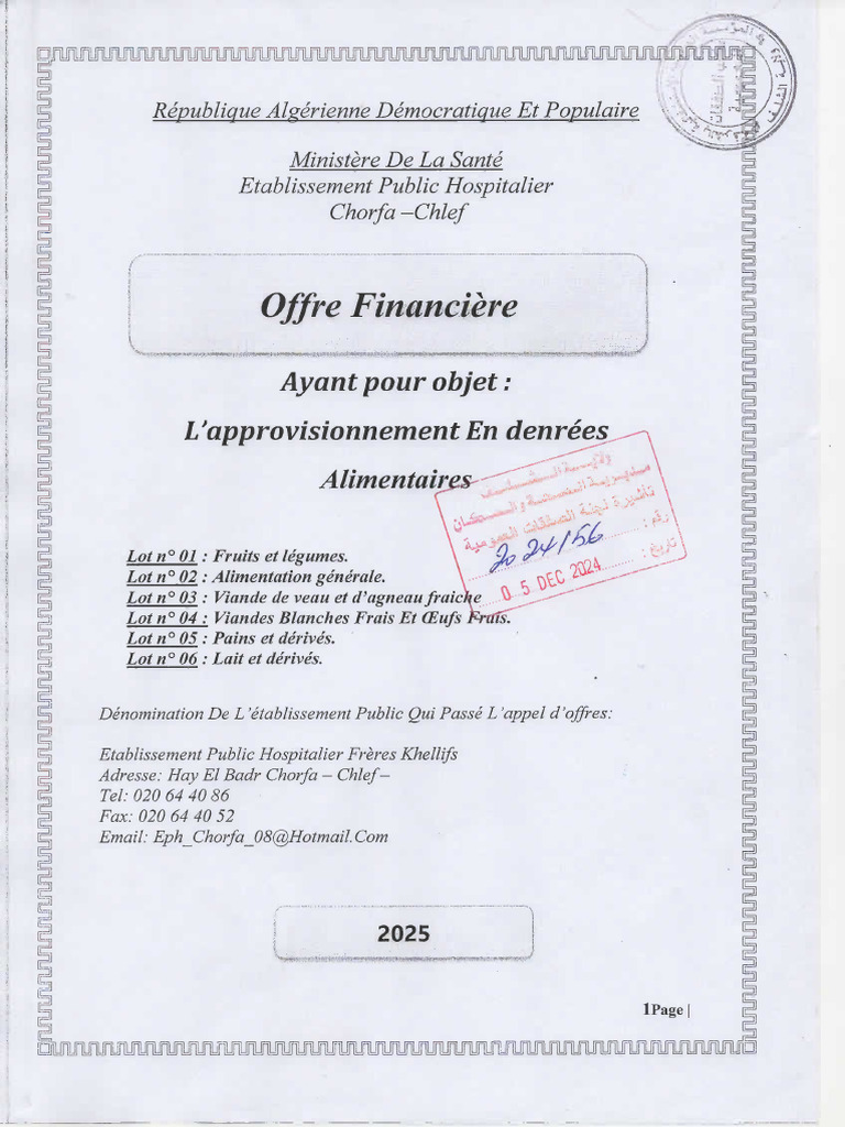 Offre Financiere Alimentaire | PDF