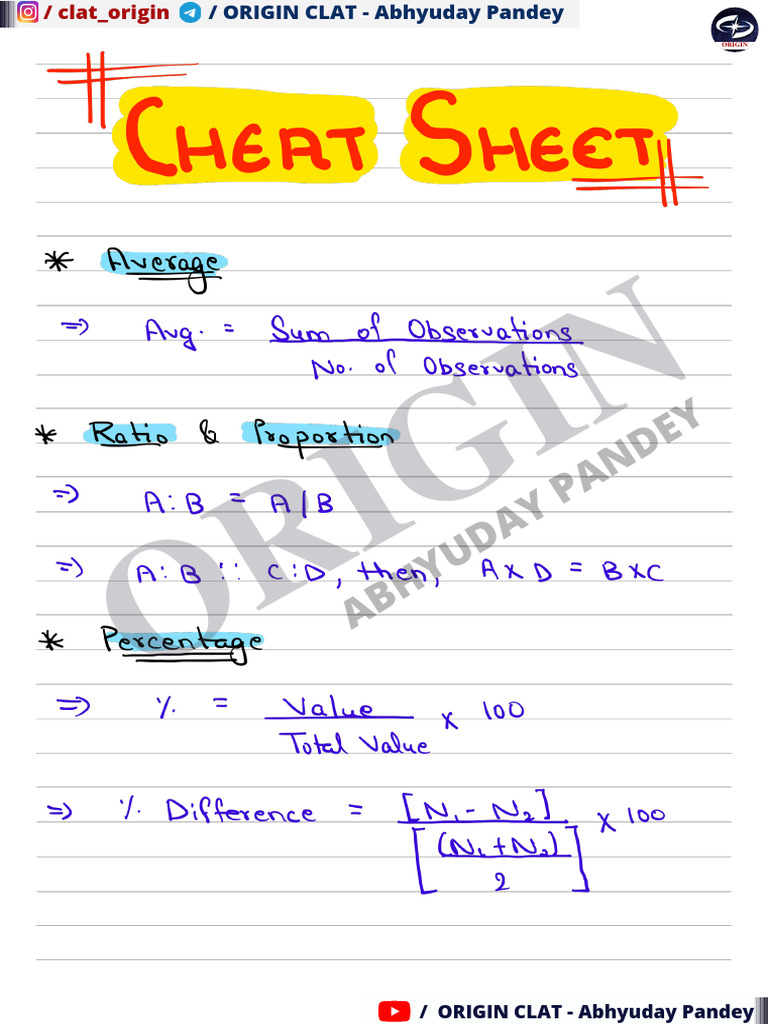 Quants - Cheat Sheet | PDF