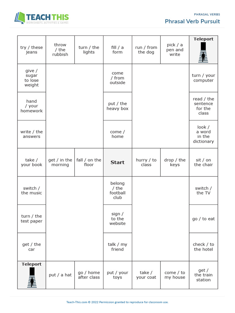 Phrasal Verb Pursuit - PDF Ss | PDF | Semantic Units | Grammar