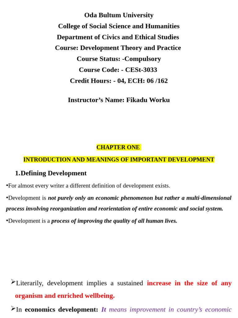 Development Theory Ppt [Autosaved] | PDF | Sustainability | Economic Growth